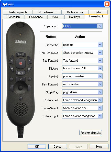 Nuance Dictaphone PowerMic II | Dictation Microphones - Total Voice ...